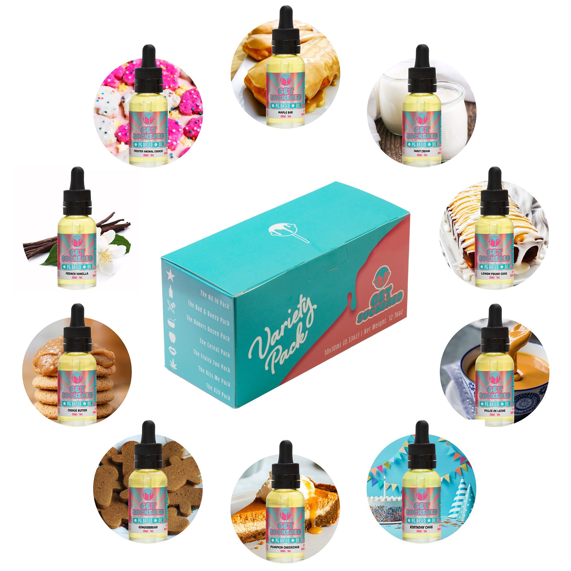 Bakers Dozen Pack - 10 Bakery Flavor Variety Pack | GetSuckered.com